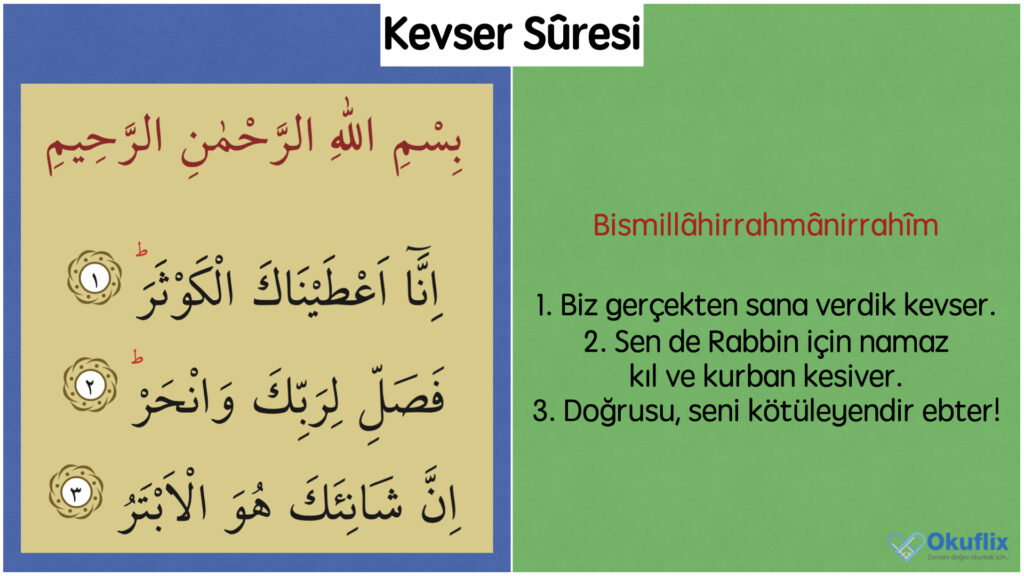 Surelerİn okunuşları - OkuFLIX